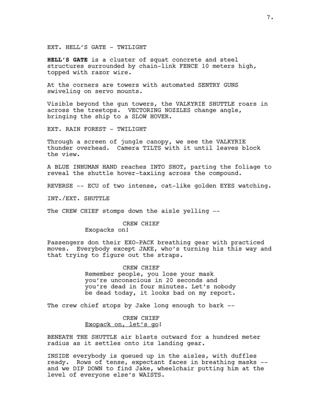 Avatar - Entire Script