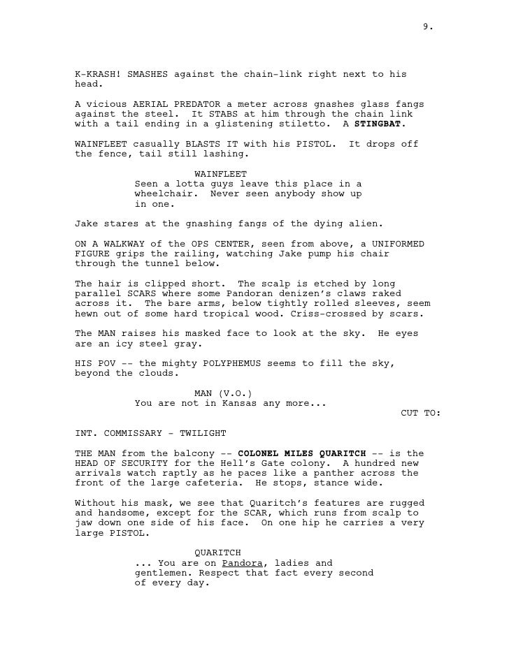 Avatar - Entire Script