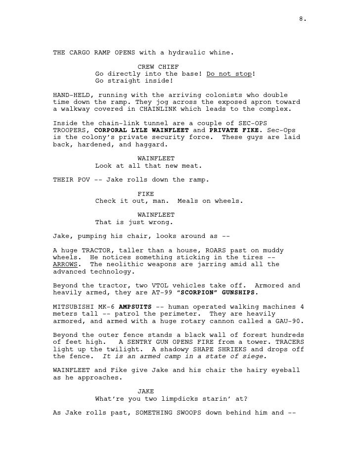 Avatar - Entire Script