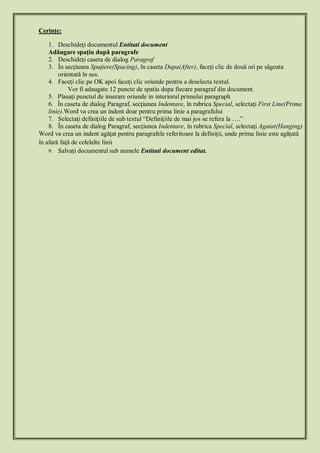Entitati document lucru | PDF