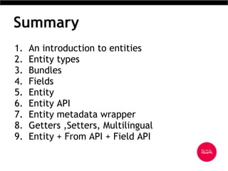 Understanding the Entity API Module | PPT