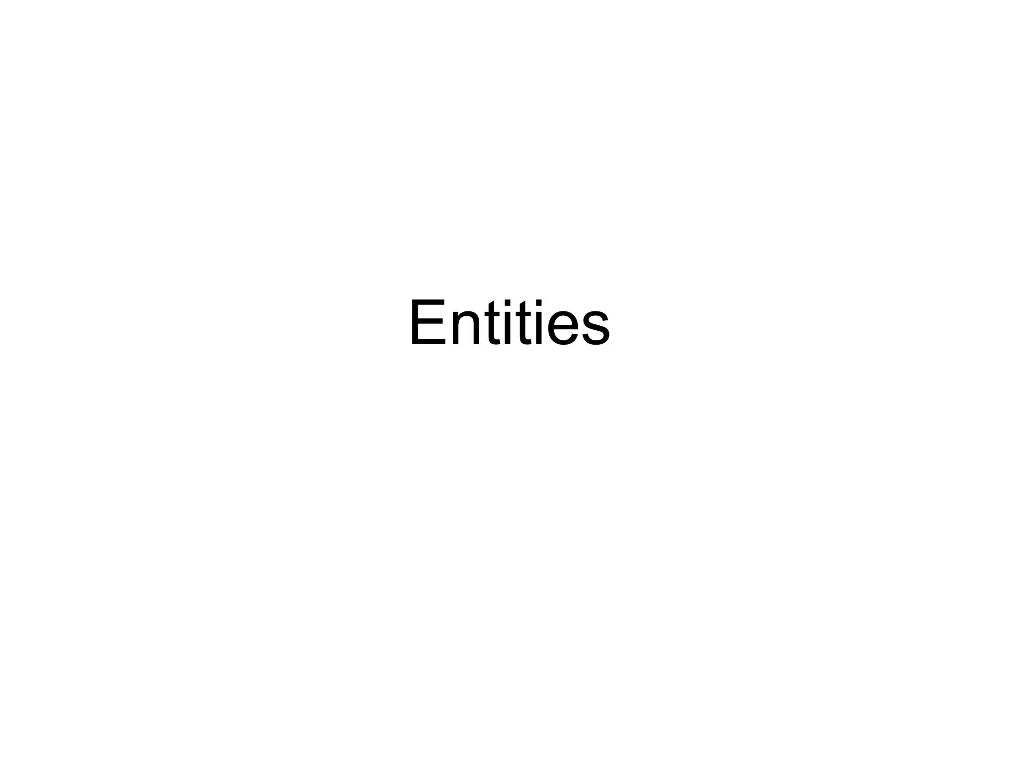 Entities | PPT