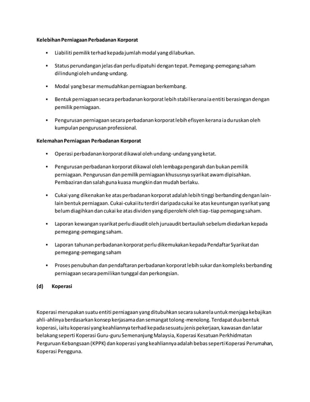 Entiti perniagaan | PDF