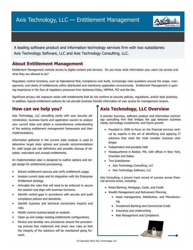 Entitlement Management Brochure | PDF