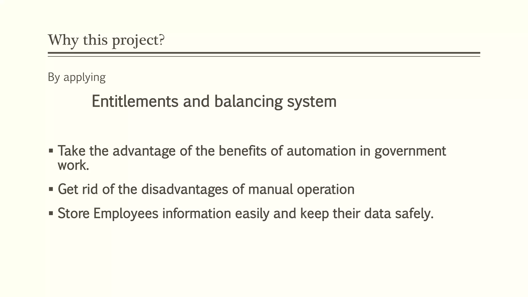 Entitlements and balancing information system | PPT