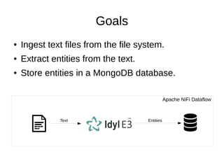 Entity Extraction from Natural Language Text using Apache NiFi and Idyl E3 | PPT
