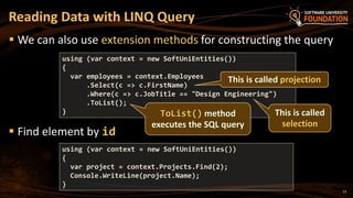 Entity Framework: Nakov @ BFU Hackhaton 2015 | PPTX | Databases | Computer Software and Applications