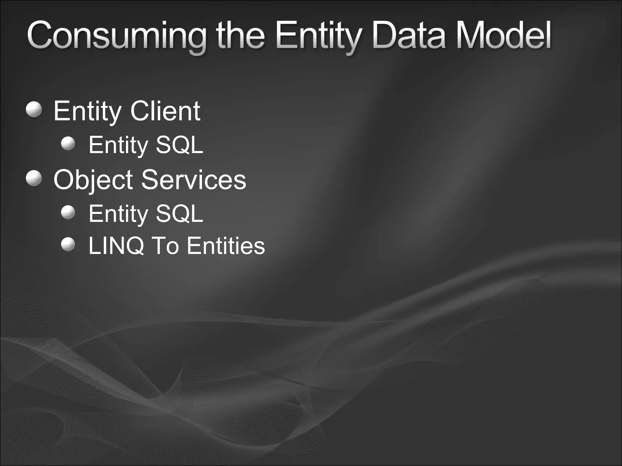 Entity Framework Overview Ppt