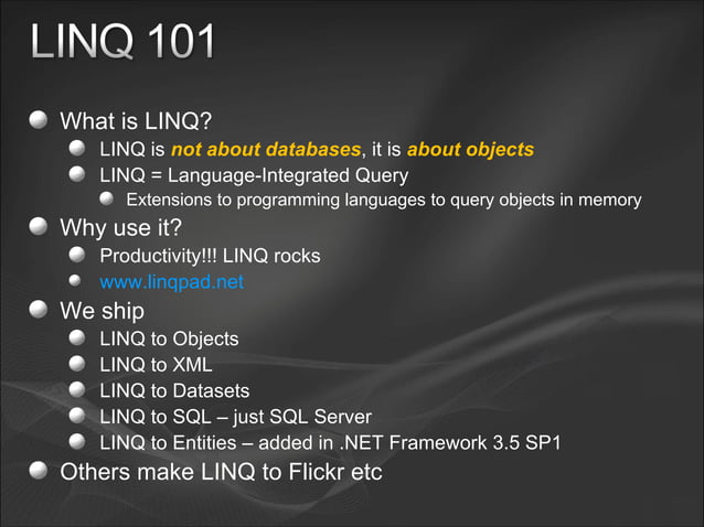 Entity Framework Overview Ppt