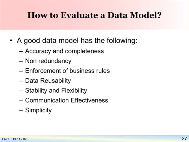 entity-relationship-diagram-chen-&-crow -model.ppt | Databases | Computer Software and Applications
