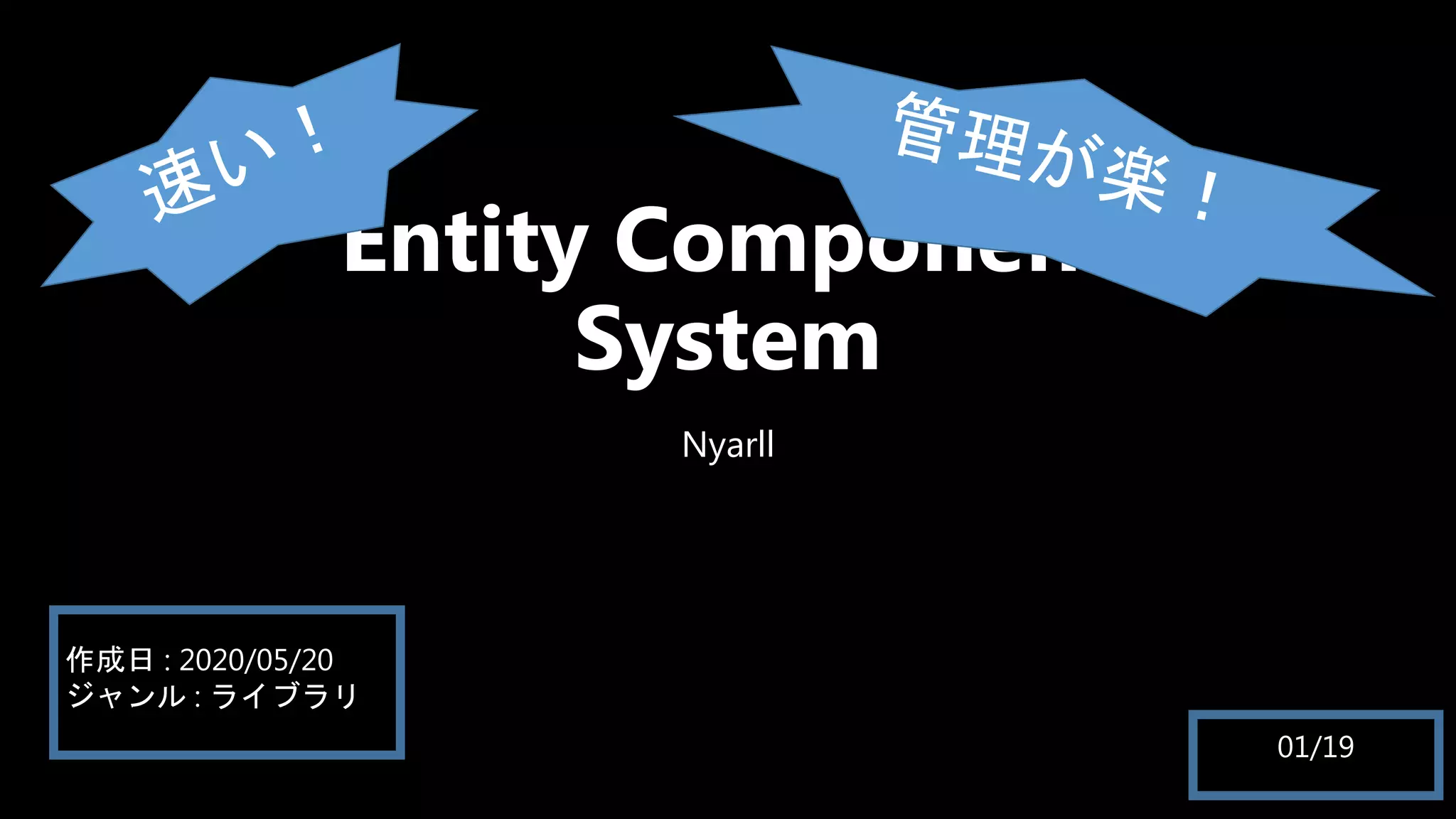 Entity Component System | PPT