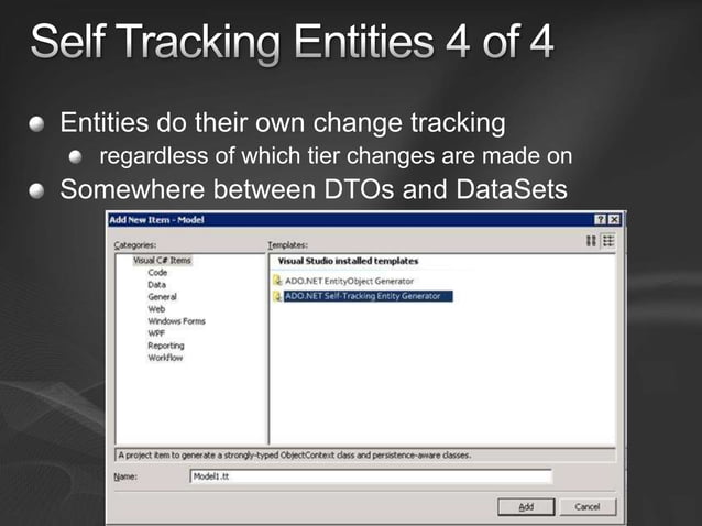 Entity Framework V1 and V2 | PPTX