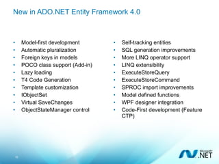 Entity Framework 4 In Microsoft Visual Studio 2010 | PPT