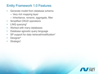 Entity Framework 4 In Microsoft Visual Studio 2010 | PPT