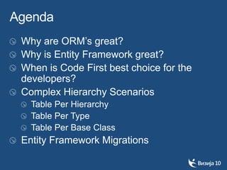 Entity Framework 5 - Code First | PPTX | Databases | Computer Software and Applications
