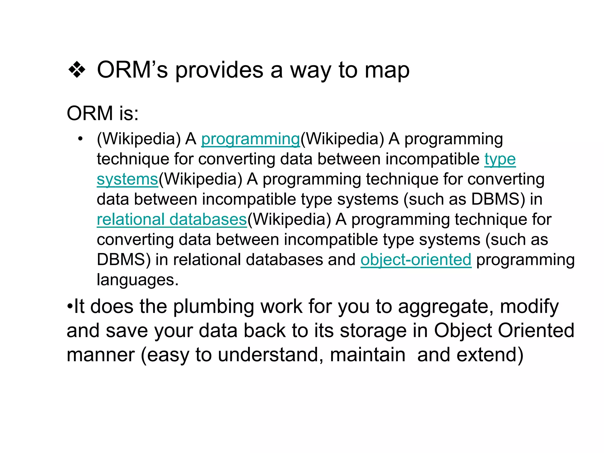 Entity framework amit gupta | PPTX | Databases | Computer Software and Applications