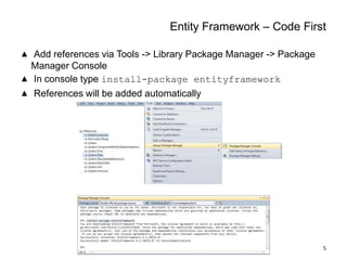 Entity framework and how to use it | PPT