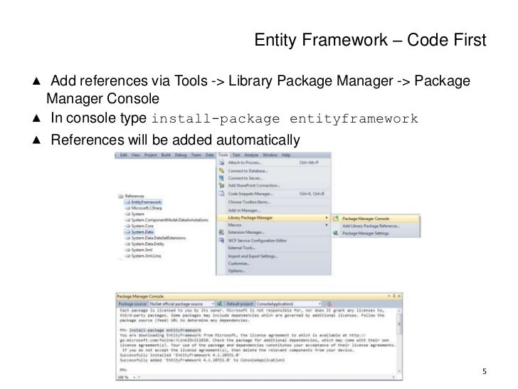 Entity framework and how to use it