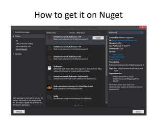 Entity framework bulkinsert | PPTX