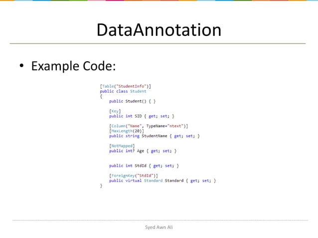 Entity framework code first | PPTX
