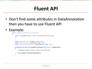 Entity framework code first | PPTX