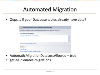 Entity framework code first | PPTX