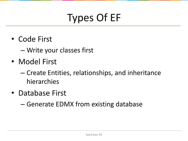 Entity framework code first | PPTX