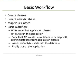 Entity framework code first | PPTX