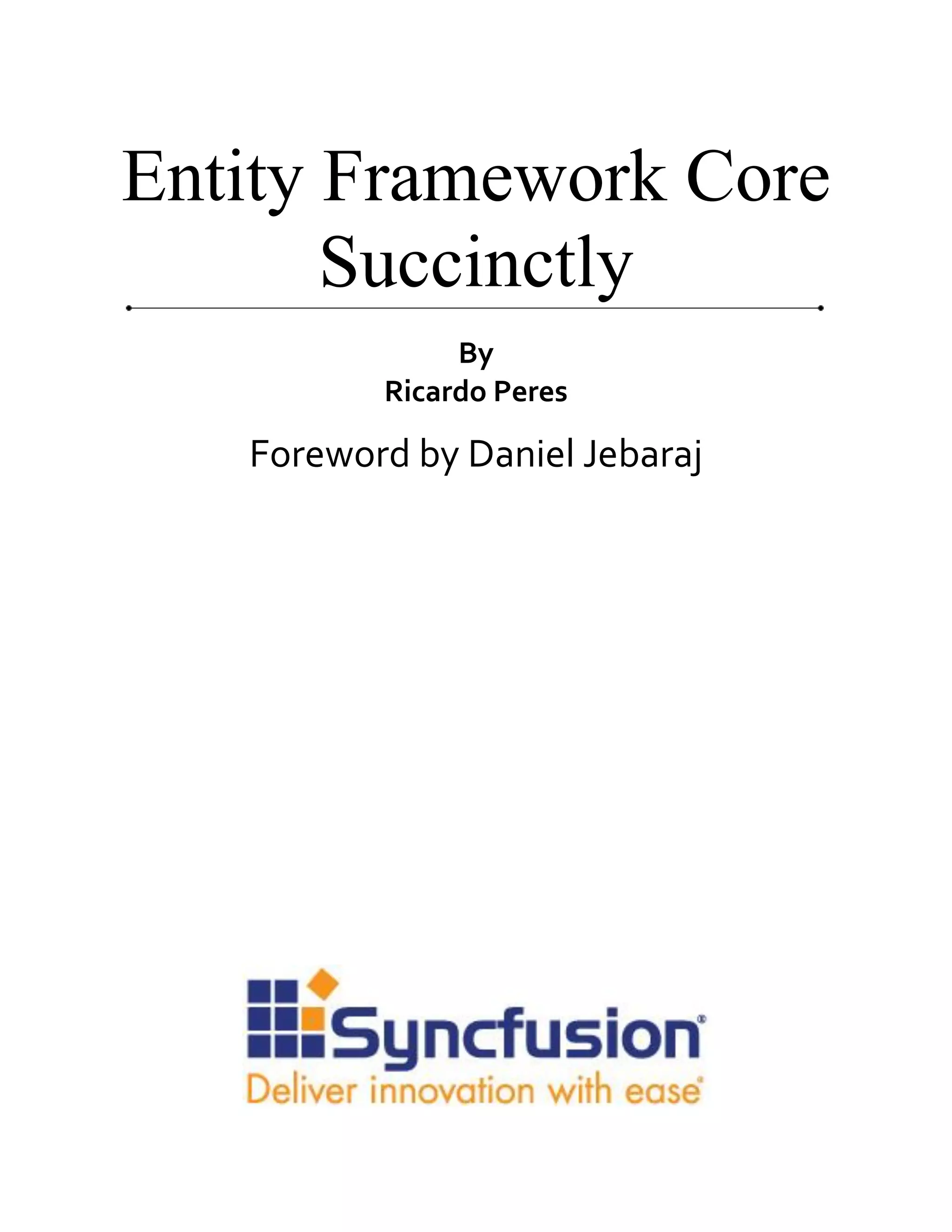 Entity frame work_core_succinctly | PDF | Databases | Computer Software and Applications