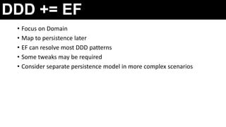 Entity Framework and Domain Driven Design | PPTX