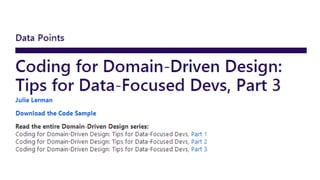 Entity Framework and Domain Driven Design | PPTX