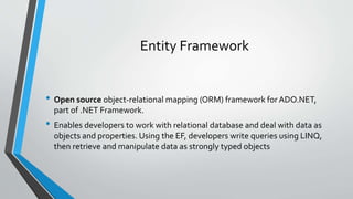 Entity framework introduction sesion-1 | PPT
