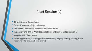 Entity framework introduction sesion-1 | PPT
