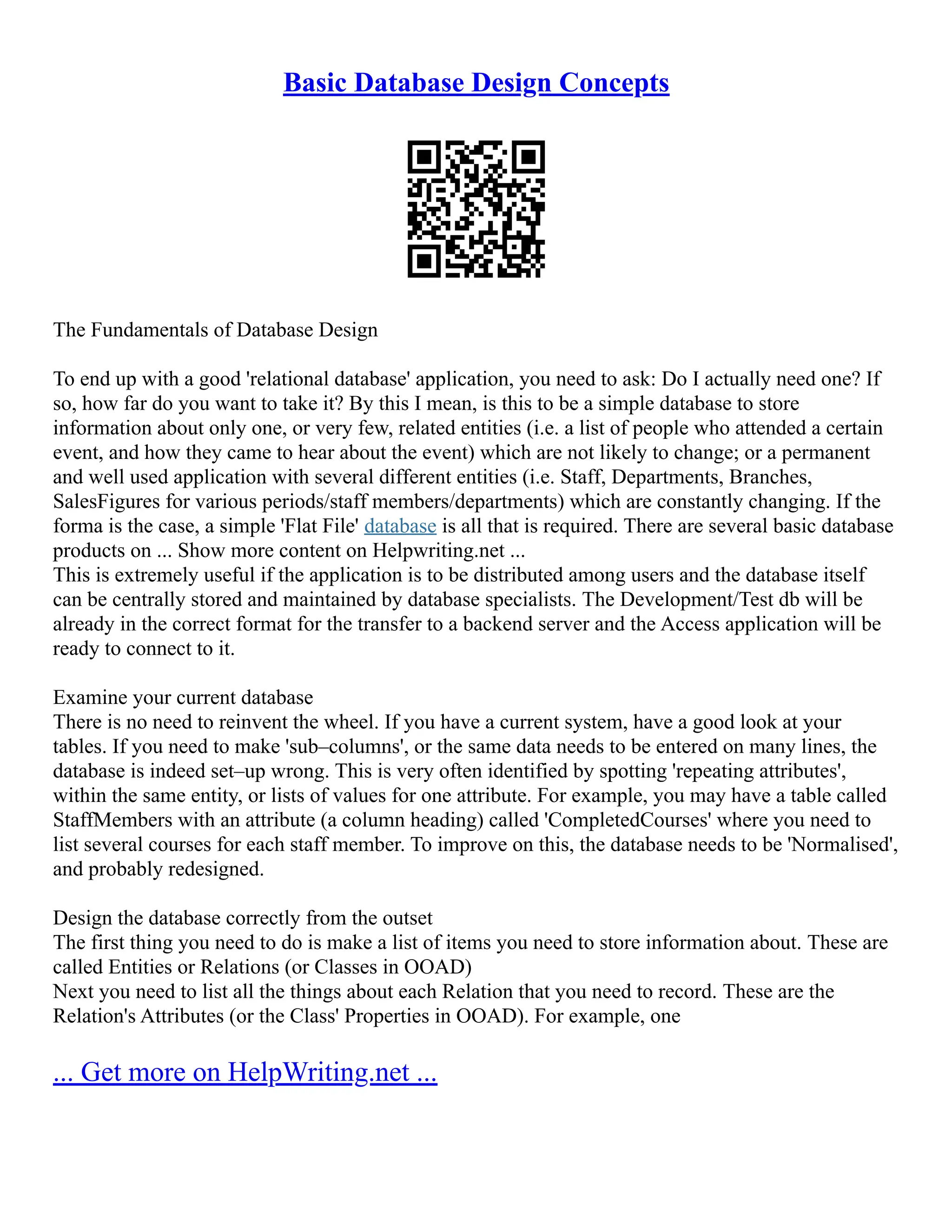 Entity Relation Diagram | PDF