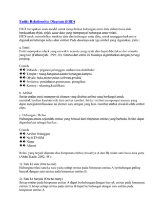 Entity relationship diagram | DOCX
