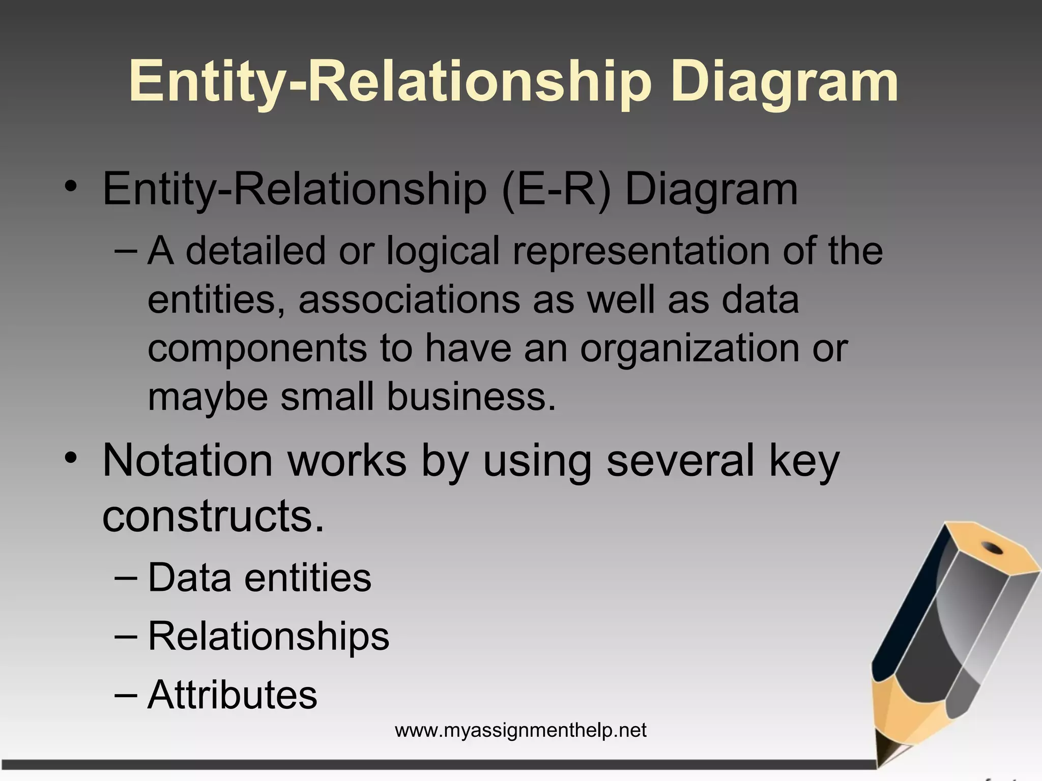 Entity relationship diagram for dummies | PPT