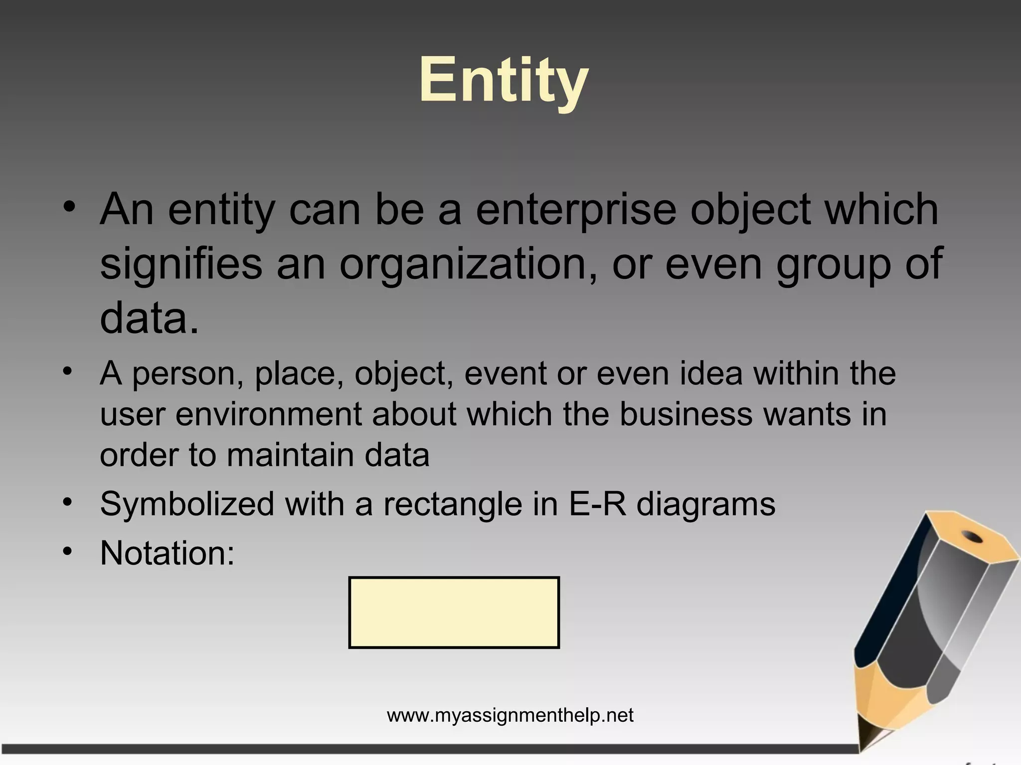 Entity relationship diagram for dummies | PPT