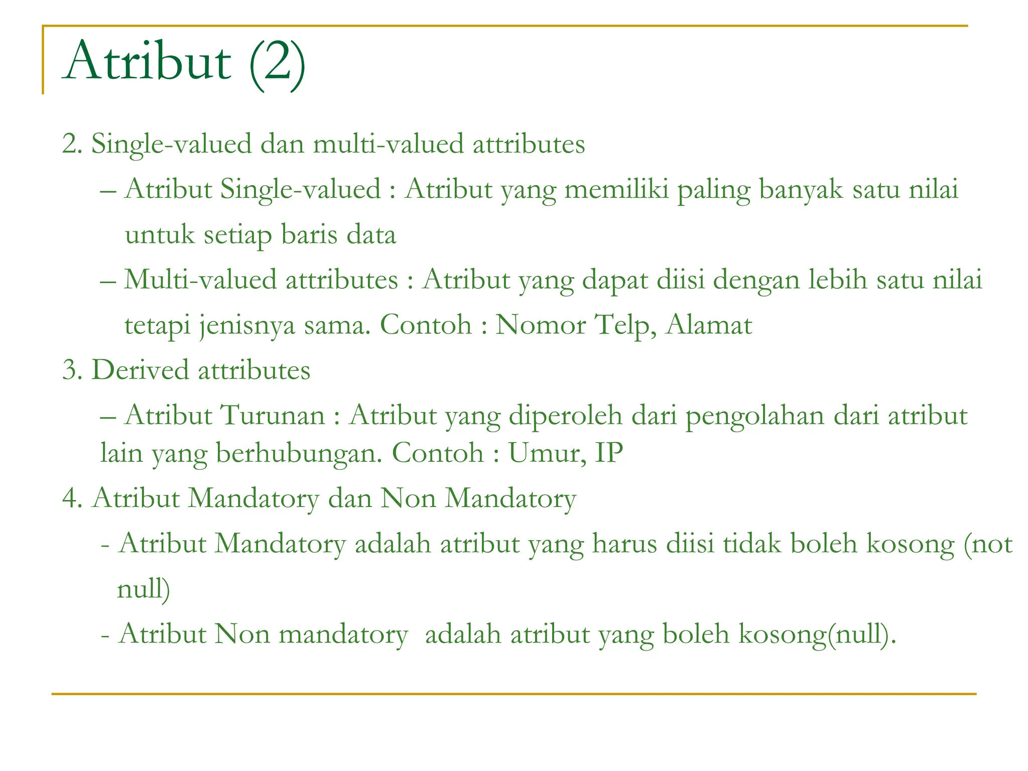 Materi ERD (Entity Relationship Diagram) | PPT
