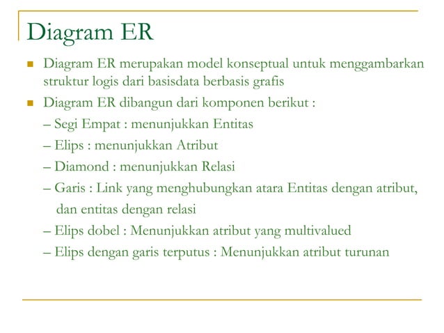 Materi ERD (Entity Relationship Diagram) | PPT