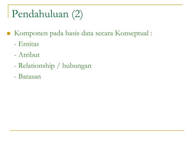 Materi ERD (Entity Relationship Diagram) | PPT