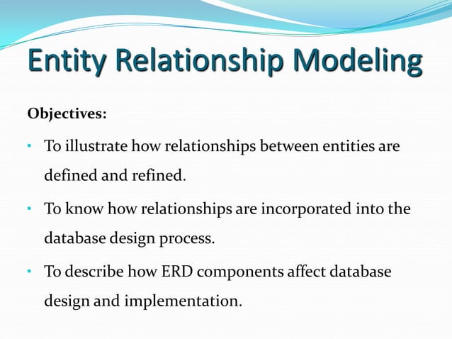 Entity relationship modeling | PPTX