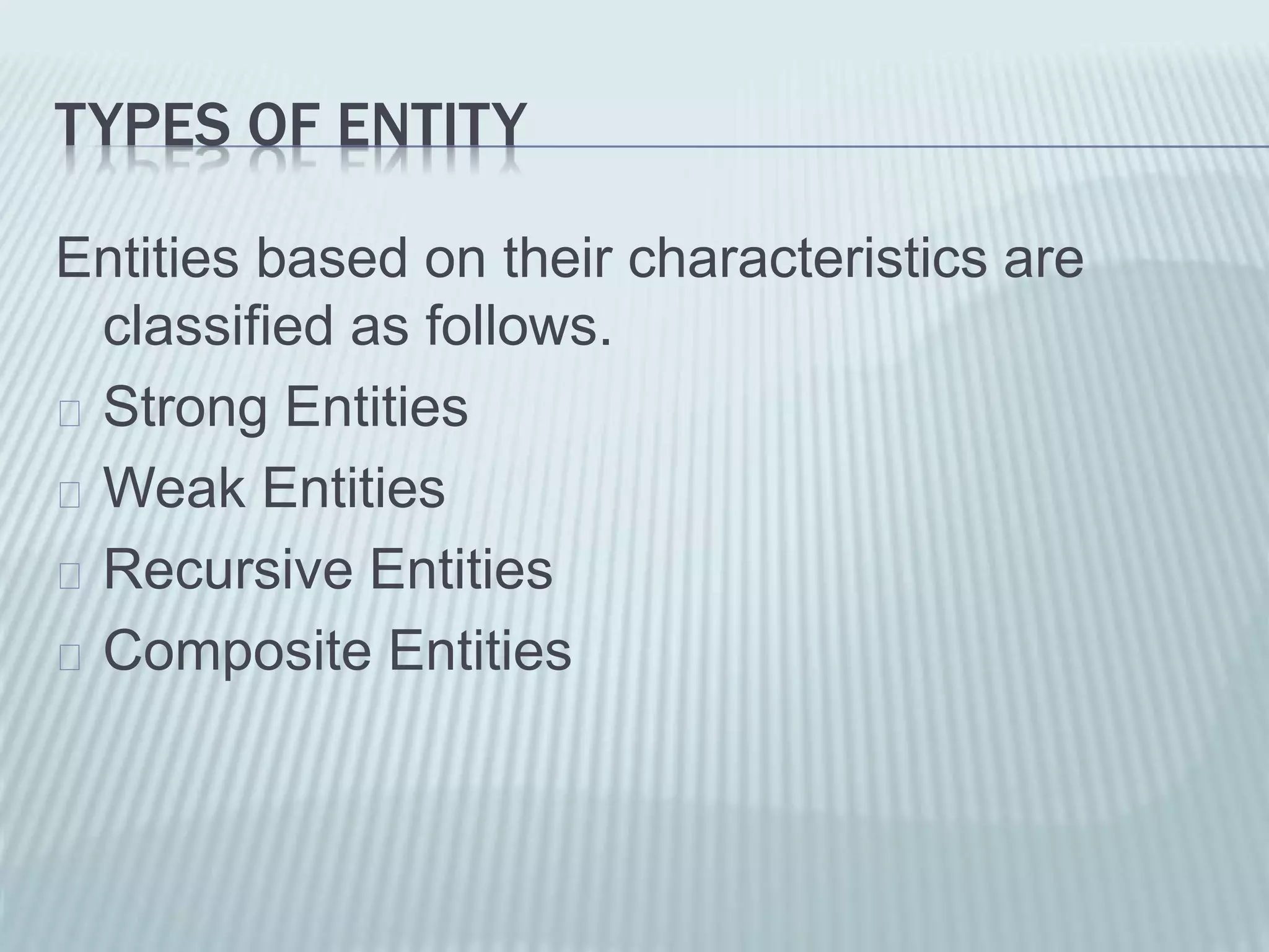 Entity (types, attibute types) | PPTX