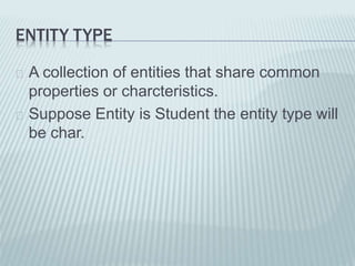 Entity (types, attibute types) | PPTX