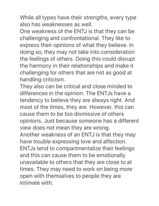 Entj personality description | PDF