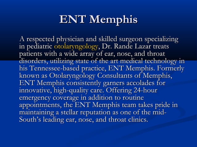 Ent memphis by rande lazar md | PPT