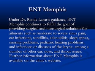 Ent memphis by rande lazar md | PPT