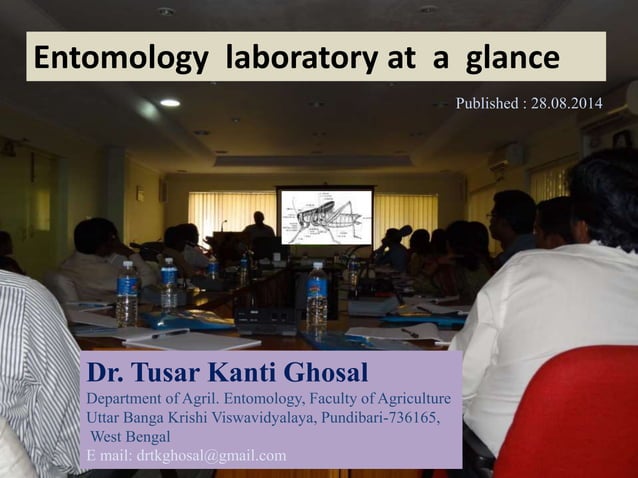 Entomology Laboratory at a glance (Slides 103) | PPTX