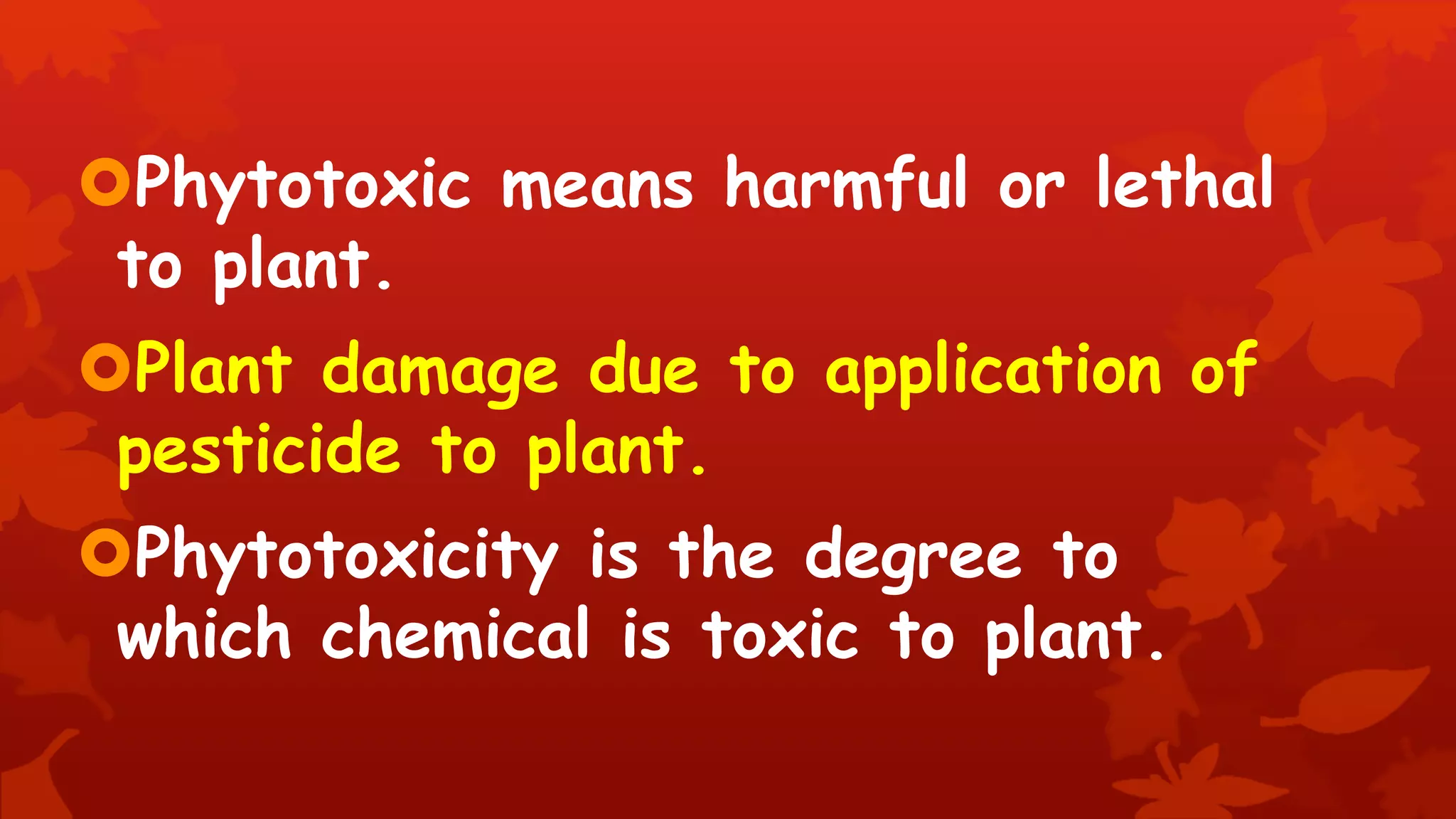 Phytotoxicity | PPTX