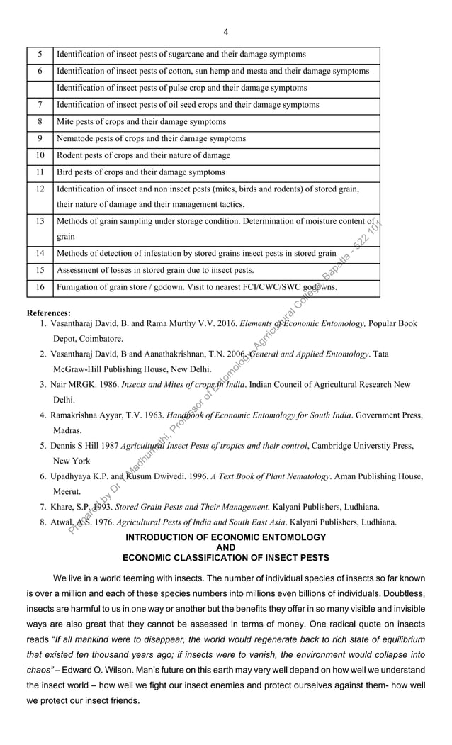 ENTO 331, Pests of Field Crops, Stroed Grains and their Management 12.04.2020.pdf | Beekeeping ...