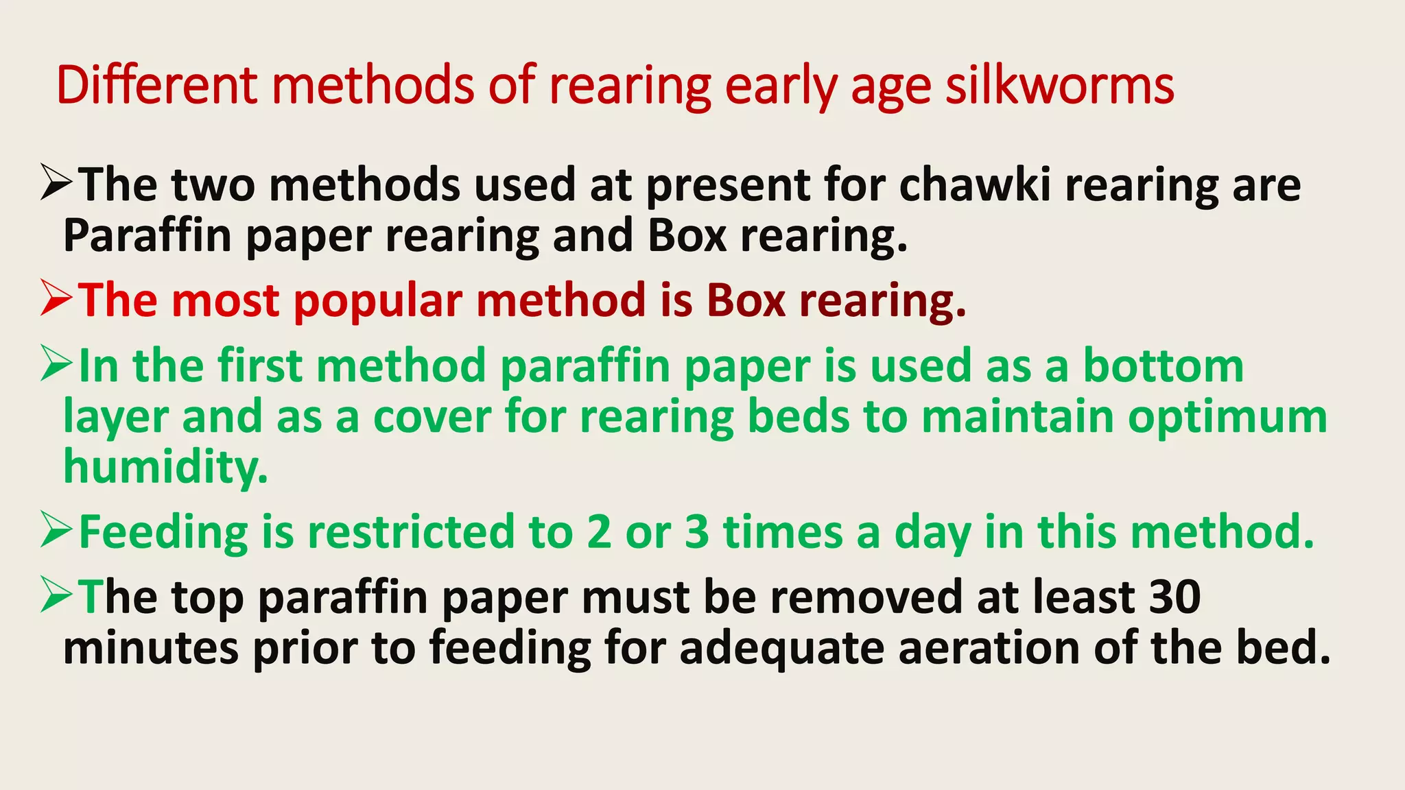 ENTO 332_Lec No.10_Grainage and Chawki and Late age rearing.pptx